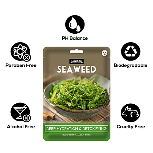 Buy Jaquline USA Seaweed Sheet Mask - Deep Hydration & Detoxifying, For ...