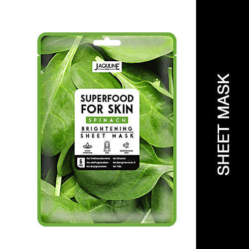 Buy Jaquline USA Superfood Sheet Mask - Spinach, For Brightening Skin ...