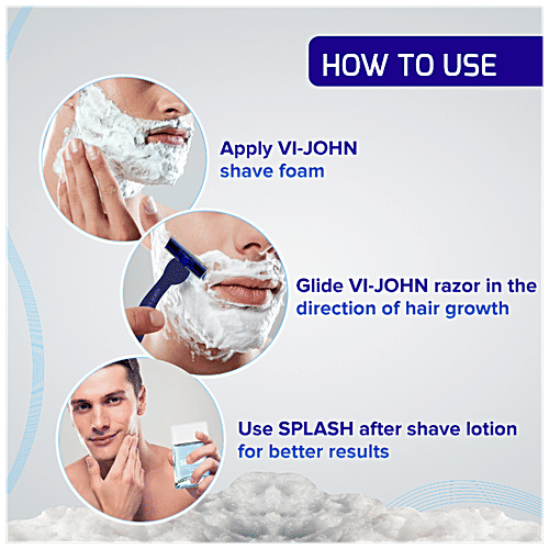 Buy VI-JOHN Master Stroke Twin Blade Disposable Razors - Ultra Strip ...