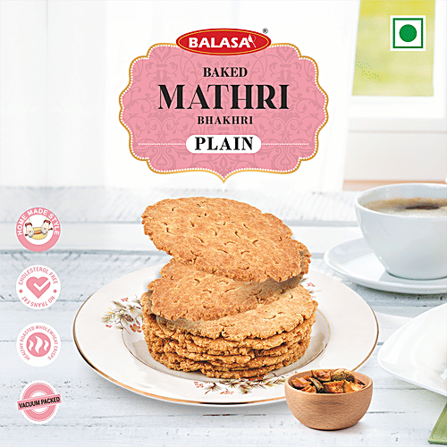 Buy Balasa Baked Mathri Bhakhri - Plain, Homemade Style Online at Best ...