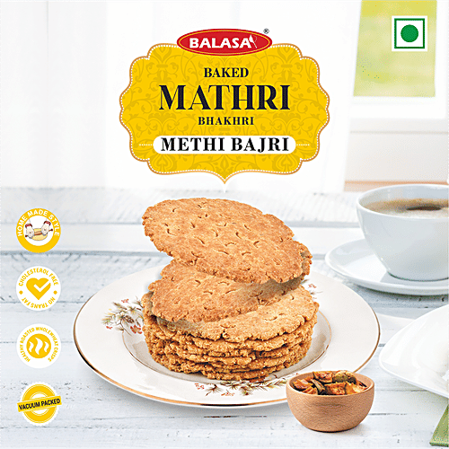 Buy Balasa Baked Mathri Bhakhri - Methi Bajri, Homemade Style Online at ...