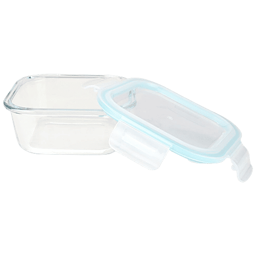 Buy BB Home Borosilicate Glass Square Container With Lid - Microwave ...