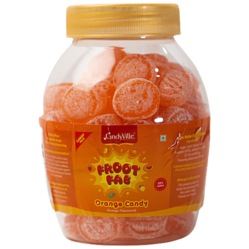 Buy CandyVille Froot Fab Flavoured Candy - Orange, Refreshing Taste ...