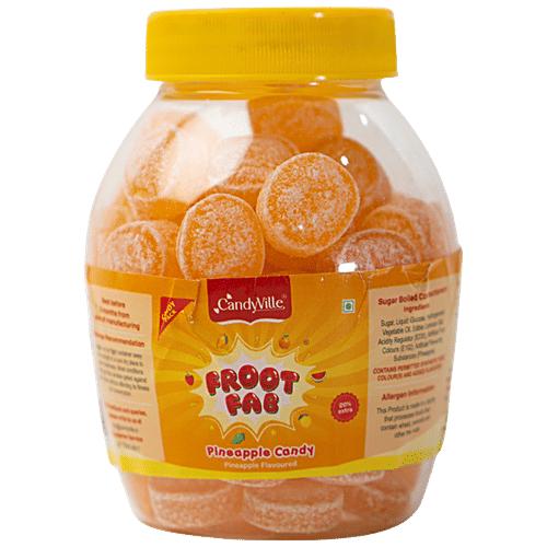 Buy CandyVille Froot Fab Flavoured Candy - Pineapple, Refreshing Taste ...