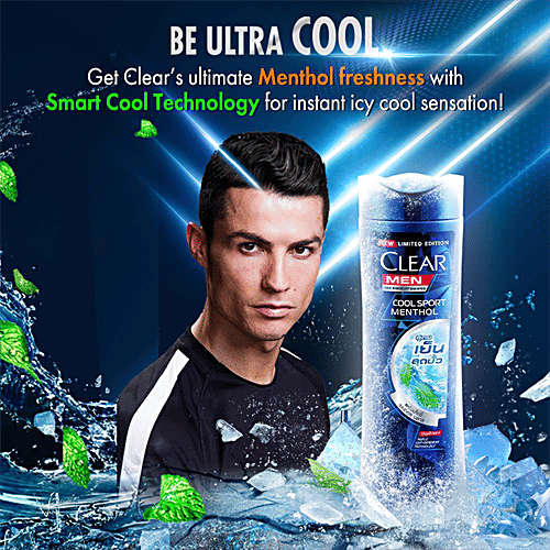 Clear Men Clear Men Cool Sport Menthol Anti-Dandruff Shampoo with ...