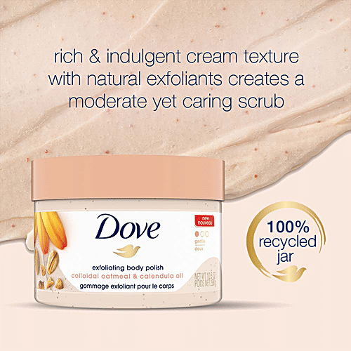 Buy Dove Dove Exfoliating Body Polish Scrub Oatmeal & Calendula Oil for ...