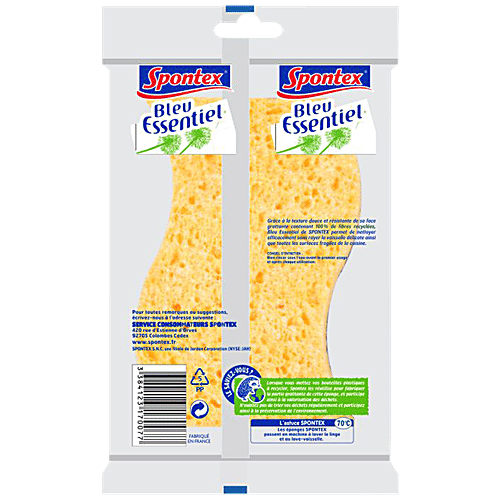 Buy Spontex Bleu Essential Non-Scratch Sponge - Cellulose Scrubber, For ...