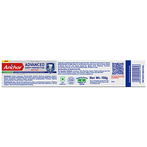 Buy Anchor Advanced Cavity Protection Toothpaste - With HAP, Double ...