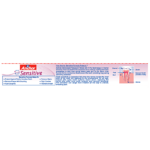 Buy Anchor Sensitive Toothpaste - Protect & Support Online at Best ...