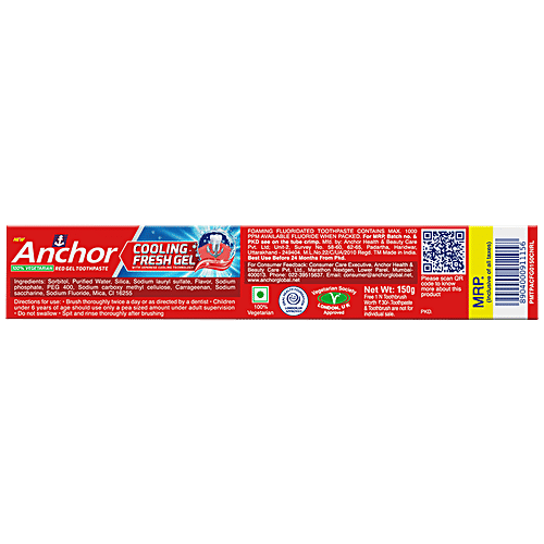 Buy Anchor Toothpaste - Cooling Fresh Gel, Long Lasting Freshness ...