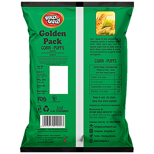 Buy Hully Gully Corn-Puffs - Peri Peri, Baked, Golden Pack Online at ...