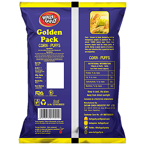 Buy Hully Gully Corn-Puffs - Tangy Cocktail, Baked, Golden Pack Online ...