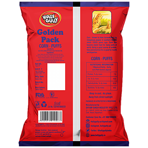 Buy Hully Gully Corn-Puffs - Tomato Salsa, Baked, Golden Pack Online at ...