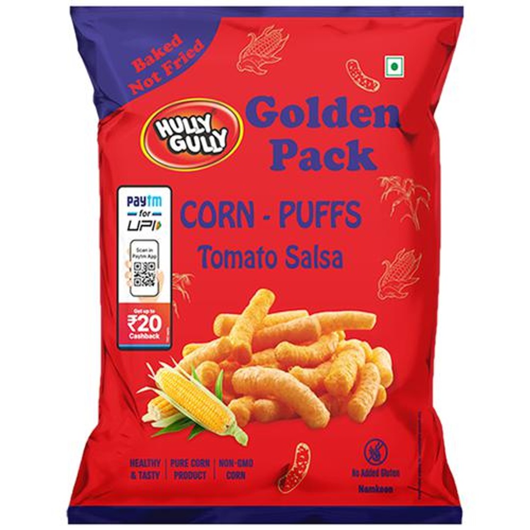 Buy Hully Gully Corn-Puffs - Tomato Salsa, Baked, Golden Pack Online at ...