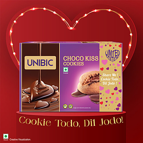 Buy UNIBIC Choco Kiss Cookies - Limited Edition Online at Best Price of ...