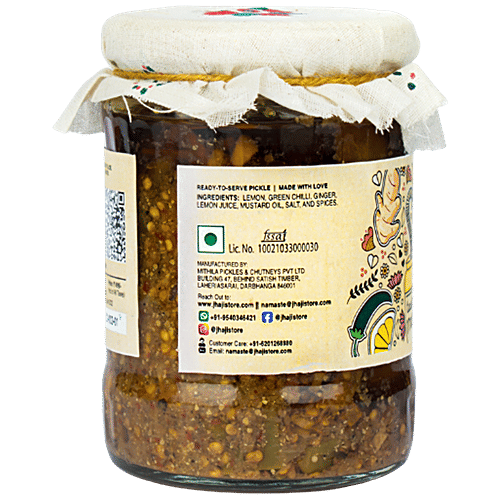 Buy JhaJi Lemon, Green Chilli & Ginger Mixed Pickle - Tangy, Spicy ...