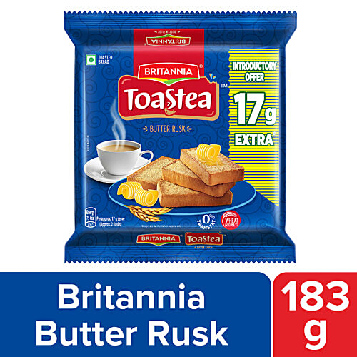 Buy Britannia Toastea Butter Rusk - Premium Quality, Tea Time Snack ...