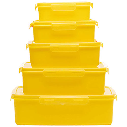 Buy Gluman Chef Rectangular Containers - Plastic, Durable, Stackable ...