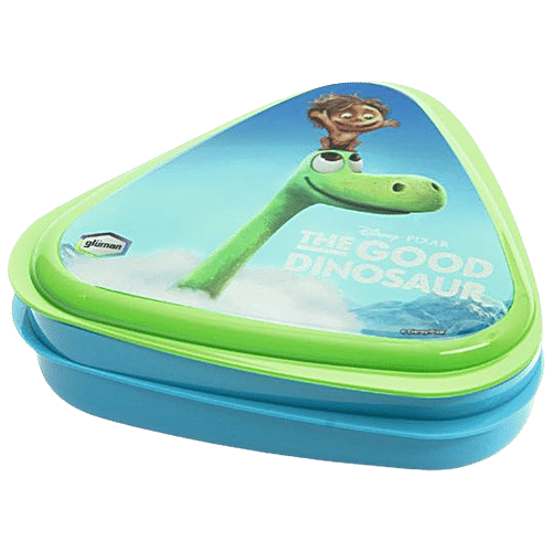 Buy Gluman Triangle Lunch Box - Plastic, Durable, Leak Proof, Green ...
