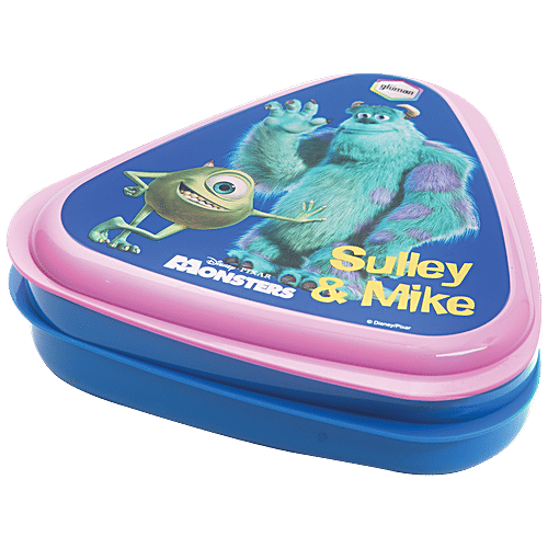 Buy Gluman Triangle Lunch Box - Plastic, Durable, Leak Proof, Blue ...