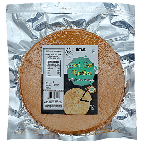 Buy Royal Peri Peri Khakhra - Ready To Eat, Tea Time Snack Online at ...