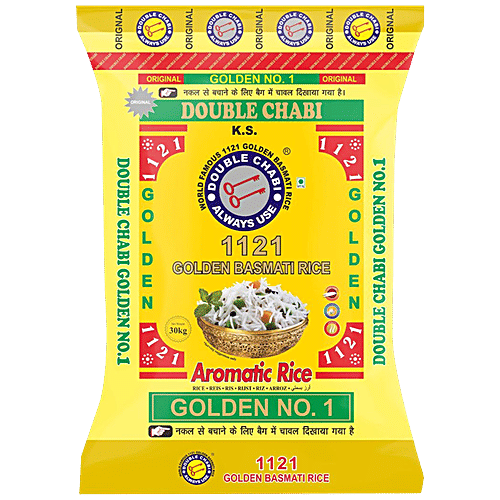Buy DOUBLE CHABI 1121 Golden Basmati Rice Online at Best Price of Rs ...
