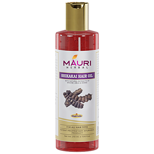 Buy Khadi Mauri Herbal Shikakai Hair Oil - Ayurvedic, For All Hair ...