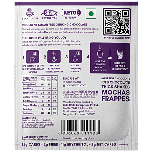Buy Cocosutra Sugar Free Drinking Chocolate Mix - Mocha, Single Serve ...