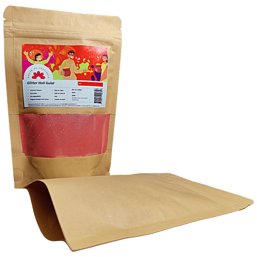 Buy House of Festivals Glitter Organic Herbal Holi Colour/Gulal - Red ...