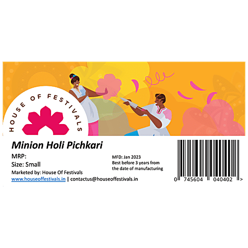 Buy House of Festivals Holi Color Pichkari/Water Gun Minion Shape With ...
