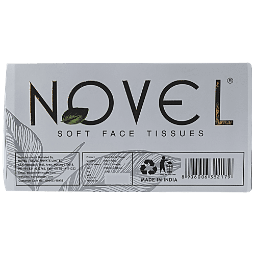 Buy Novel Soft Face Tissues - 2 Ply, Super Absorbent, 100% Virgin Paper ...