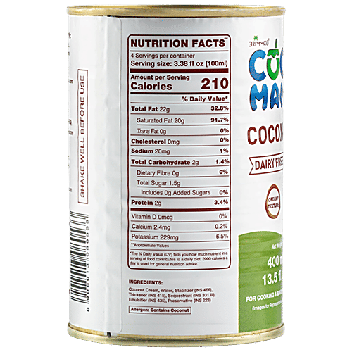 Buy Coco mama Coconut Cream - Thick, Creamy, Dairy Free, For Cooking ...