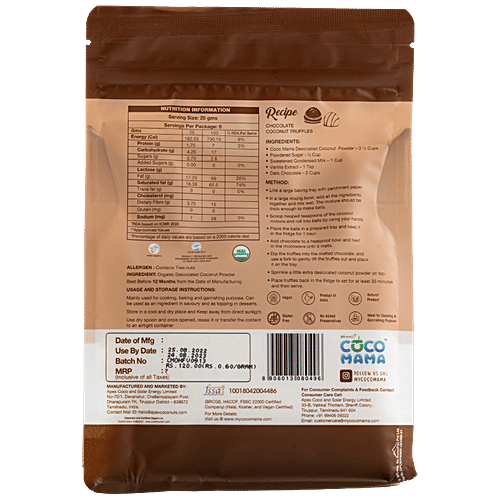 Buy Coco mama Organic Desiccated Coconut - Rich In Fibre, No Added ...