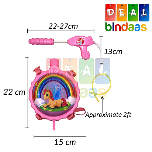 Buy DealBindaas Holi Color/Gula Pichkari Water Gun Toy Backpack Tank ...