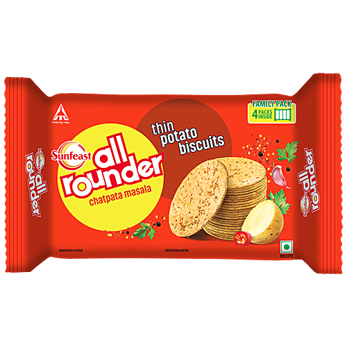 Buy Sunfeast All Rounder Thin Potato Biscuits - Chatpata Masala Online ...