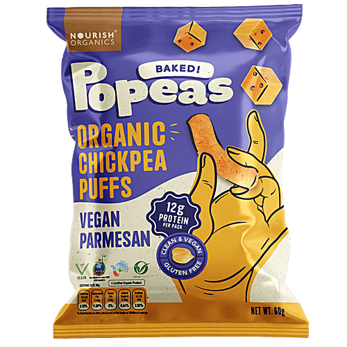 Buy Nourish Organics Baked Popeas - Organic Chickpeas Puff, Vegan ...