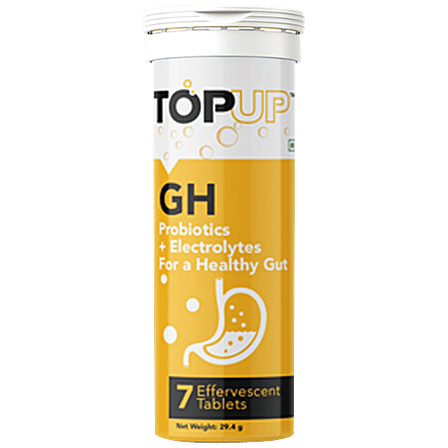 Buy TopUp GH Probiotics + Electrolytes Effervescent Tablet - For Gut ...