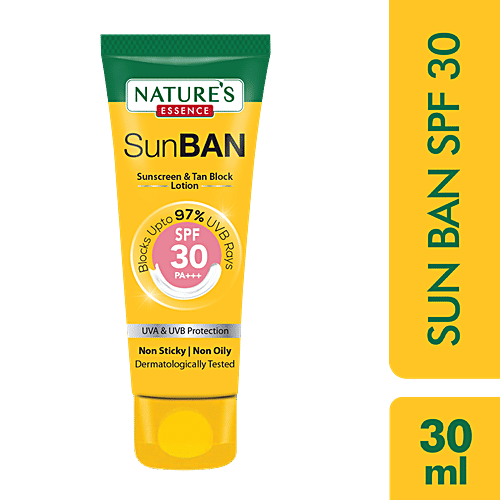 Buy Natures Essence SunBan Sunscreen & Tan Block Lotion - SPF 30 PA ...