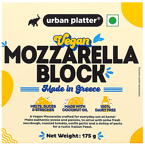 Buy Urban Platter Vegan Mozzarella Cheese Block - Coconut Oil, 100% ...