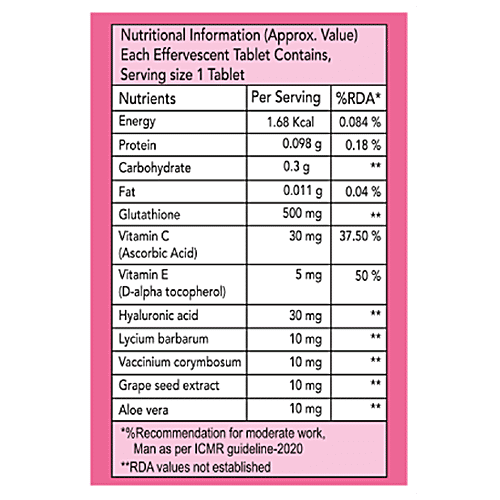 Buy Fixuphealth Effervescent Tablets - 500 Mg Glutathion, Strawberry ...