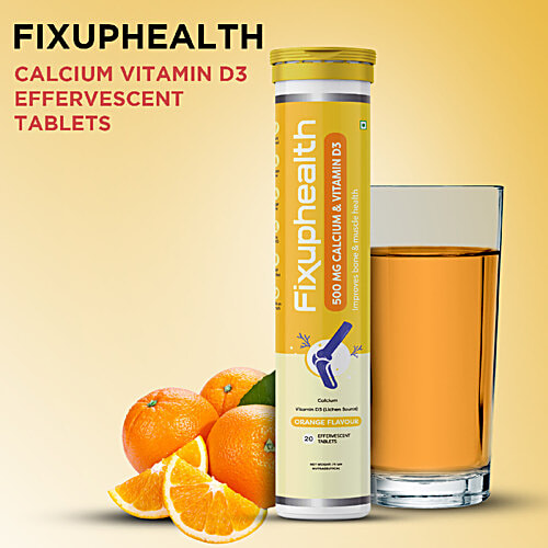 Buy Fixuphealth Effervescent Tablets - 500 Mg Calcium & Vitamin D3 ...