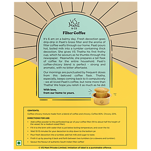 Buy Vs Mani & Co. Filter Coffee - 80:20 Blend Online at Best Price of ...