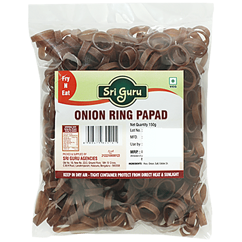 Buy Sri Guru Onion Ring Papad - Fry & Eat Online at Best Price of Rs 41 ...