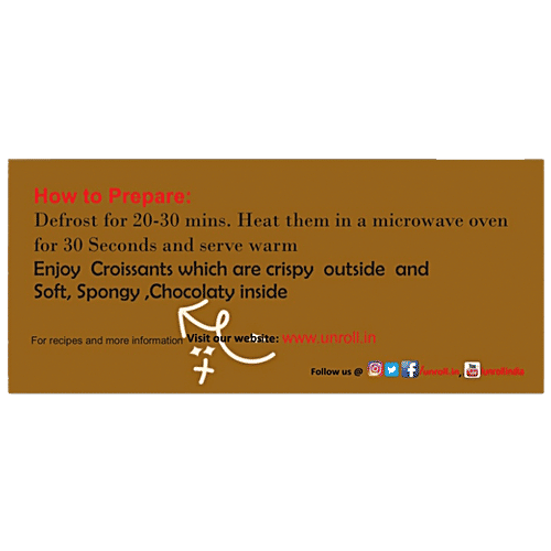 Buy UNROLL Dark Chocolate Croissants - Heat & Eat Online at Best Price ...