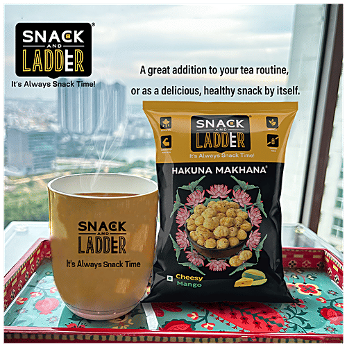 Buy SNACK AND LADDER Hakuna Makhana - Cheesy Mango, Roasted, Gluten ...