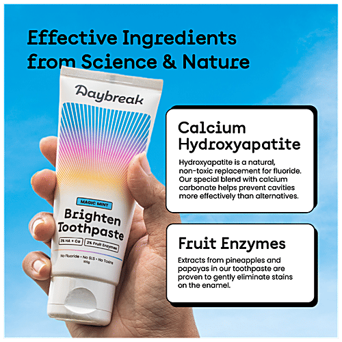 Buy Daybreak Brighten Toothpaste - Magic Mint Flavour, Fluoride & SLS ...