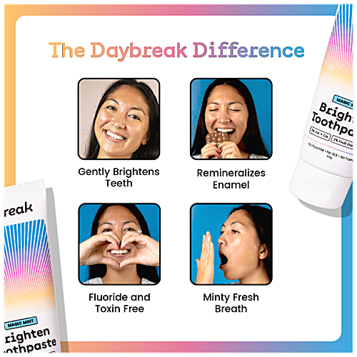 Buy Daybreak Brighten Toothpaste - Magic Mint Flavour, Fluoride & SLS ...