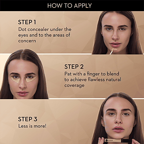 Buy SUGAR Cosmetics Auto Correct Creaseless Concealer - Creamy, Long ...