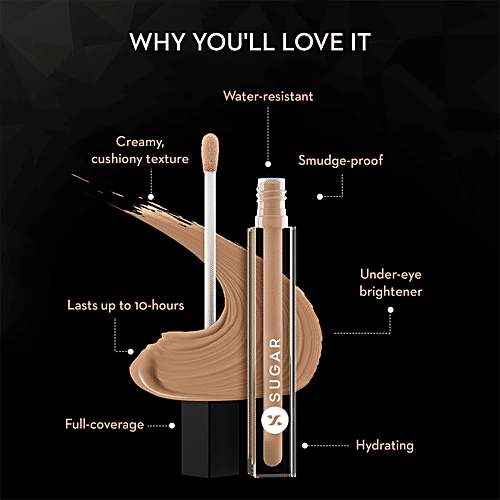 Buy SUGAR Cosmetics Auto Correct Creaseless Concealer - Creamy, Long ...