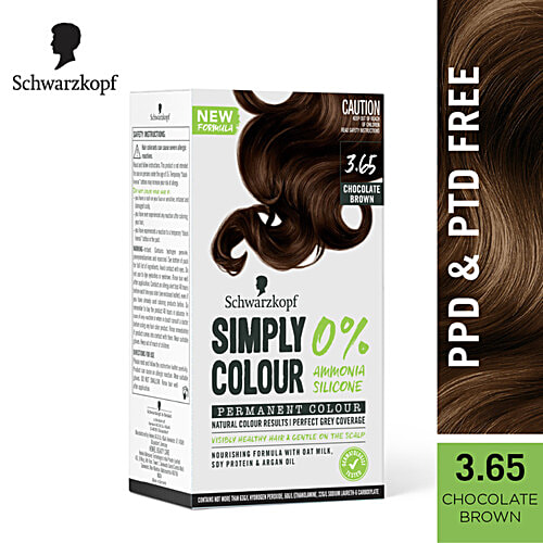 Buy Schwarzkopf Simply Color Permanent Hair Colour 3.65 Chocolate Brown ...